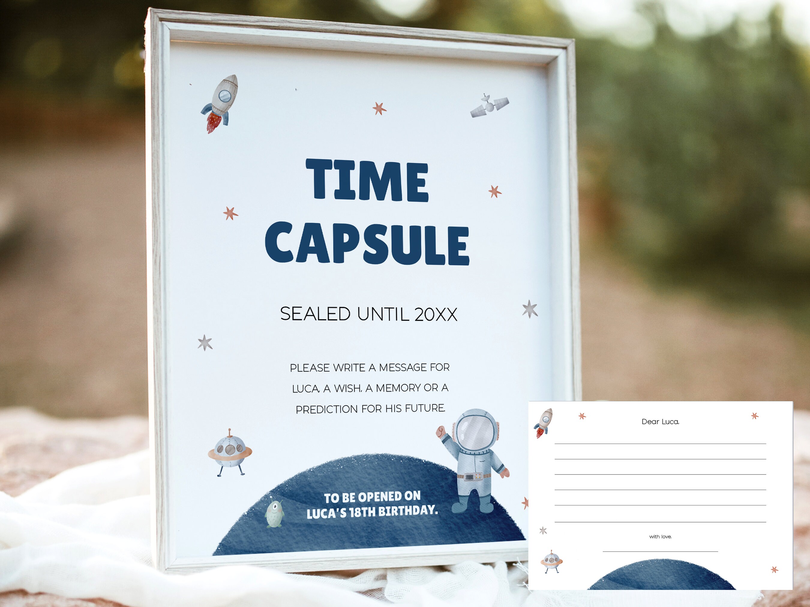 Outer Space Time Capsule, Birthday Party Wishes, Astronaut Space ...