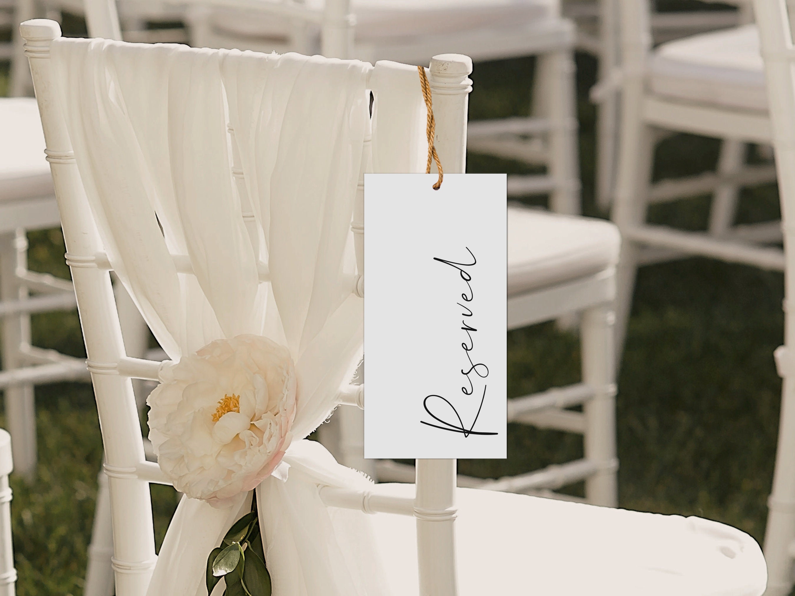 Minimalist Wedding Reserved Seating Tag Reserved Seating - Etsy