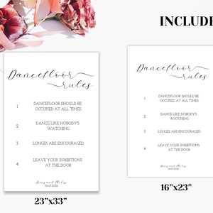 Dancefloor Rules Sign, Dance Floor Rules Sign, Dancing Sign, Wedding ...