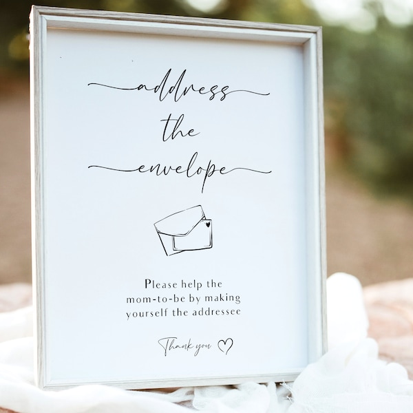 Address an Envelope Sign - Etsy