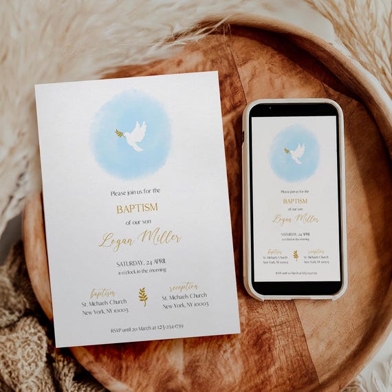 With Dove Baptism Invitation Angel And Dove Baptism & Christening