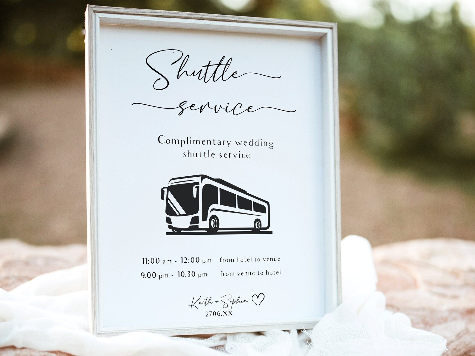 Wedding Shuttle Sign Template, Wedding Transportation Sign, Wedding ...