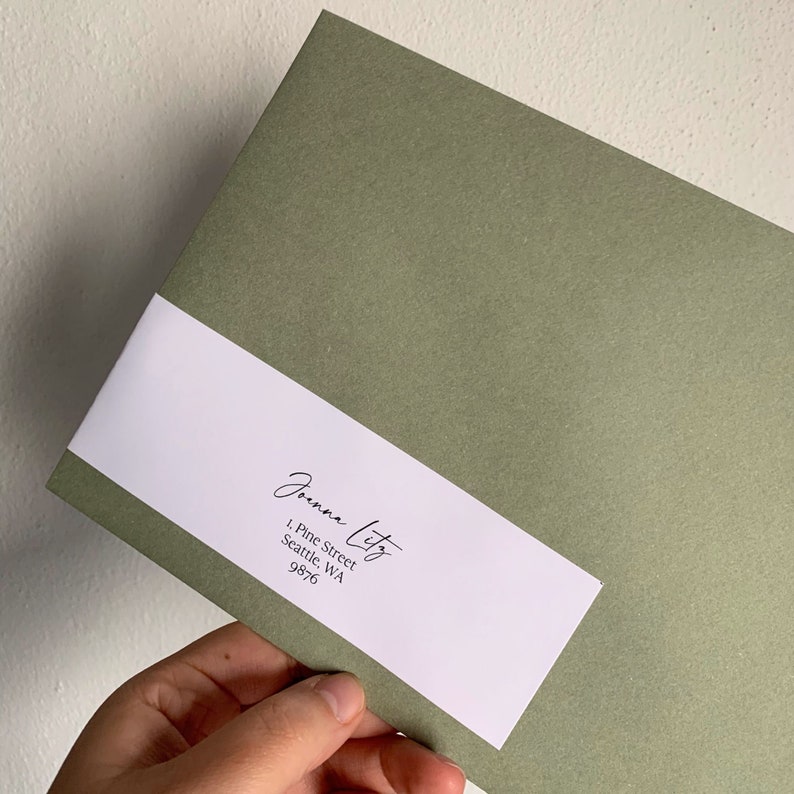 Printable Address Label Template, Editable Recipient Labels, Minimalist ...