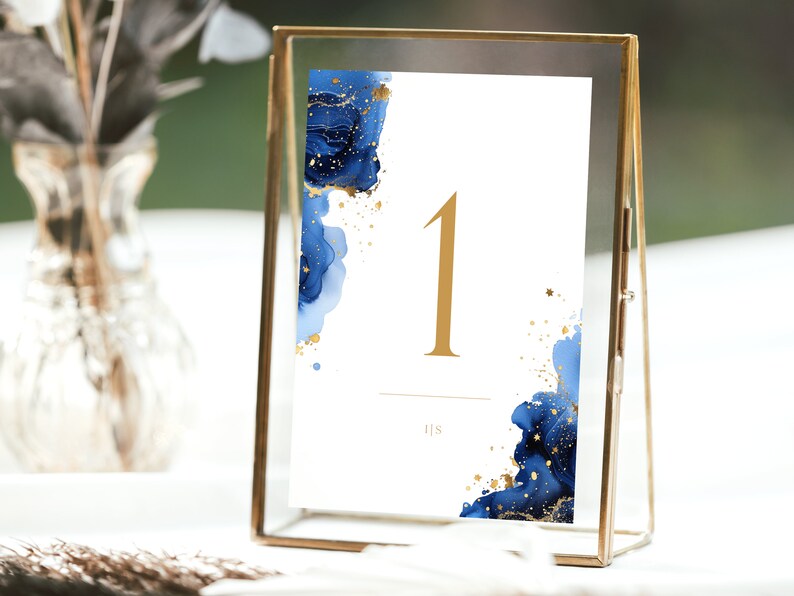 Celestial Wedding Table Numbers Template, Moon and Stars Table Sign ...