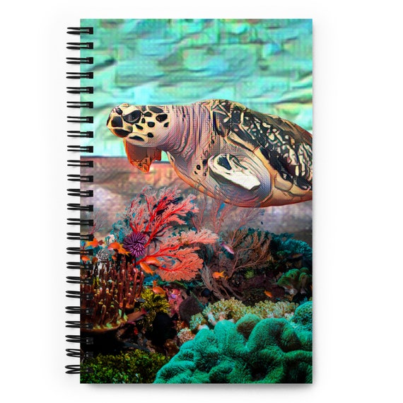 Sea Turtle Cover Spiral Notebook Dotted Pages Gift for Her | Etsy