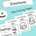 Emotions Coloring Pages | Kids Feelings Coloring Activity | Digital ...