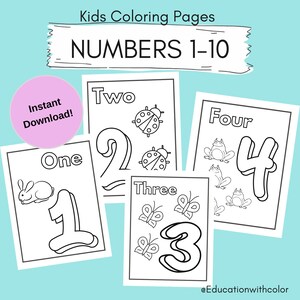 Printable Numbers 1-10 Coloring Book for Kids | Homeschool Learning ...