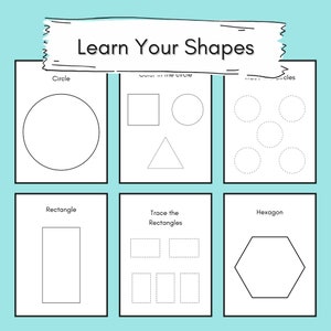 Shapes Coloring Book | Trace Shapes Activity for Kids | Preschool ...