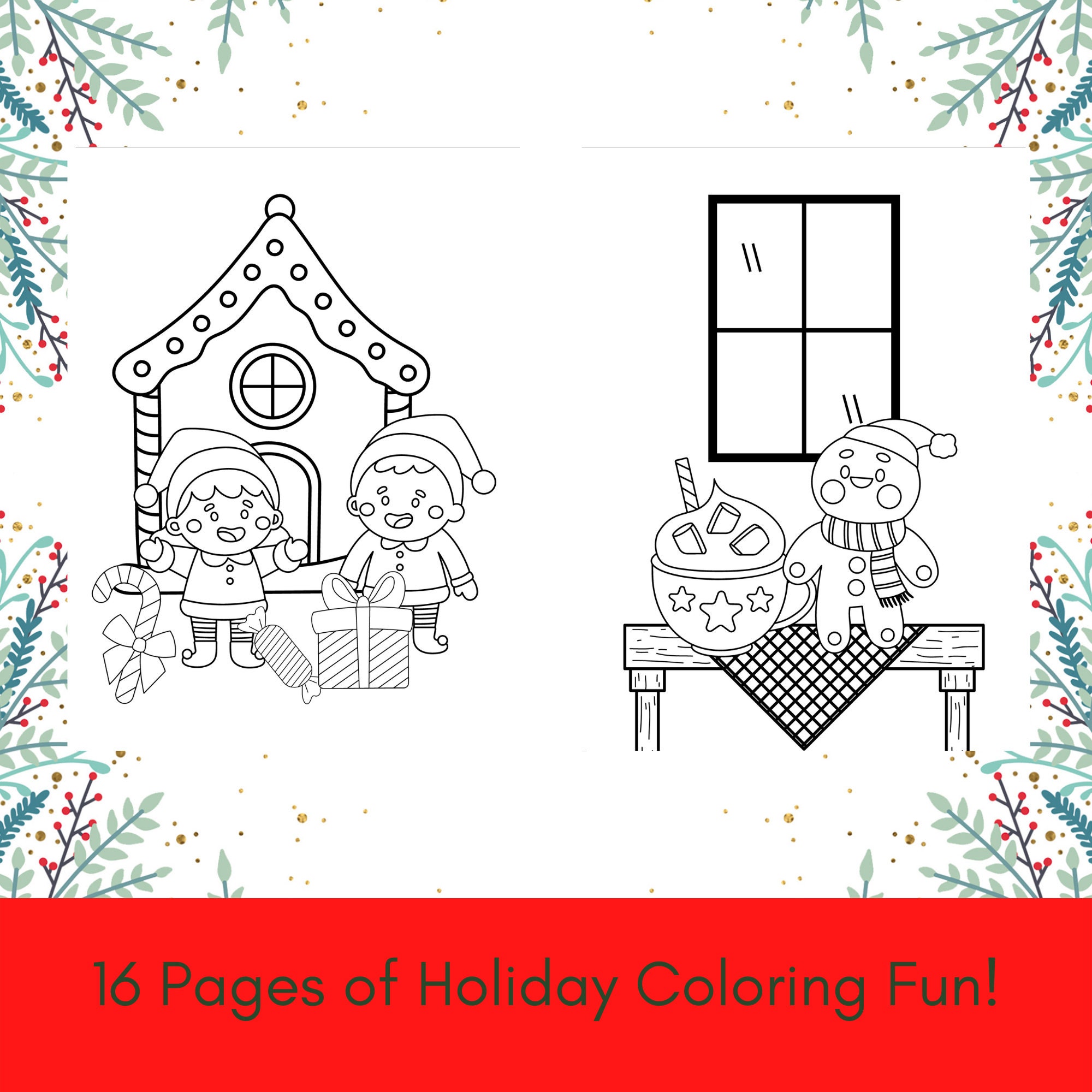 Christmas Coloring Pages for Kids Winter Coloring Pages Printable ...