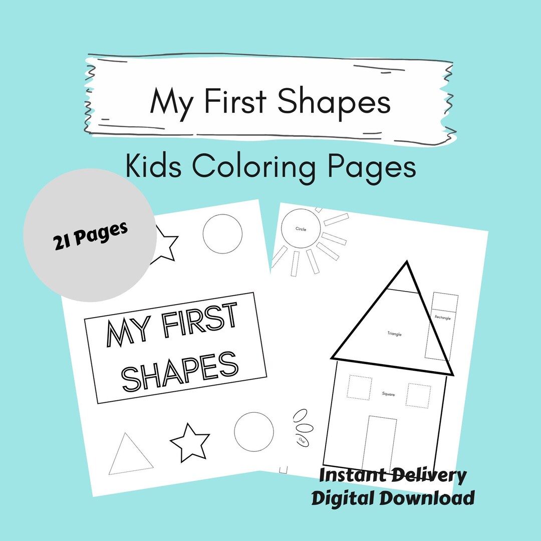 Shapes Coloring Book | Trace Shapes Activity for Kids | Preschool ...