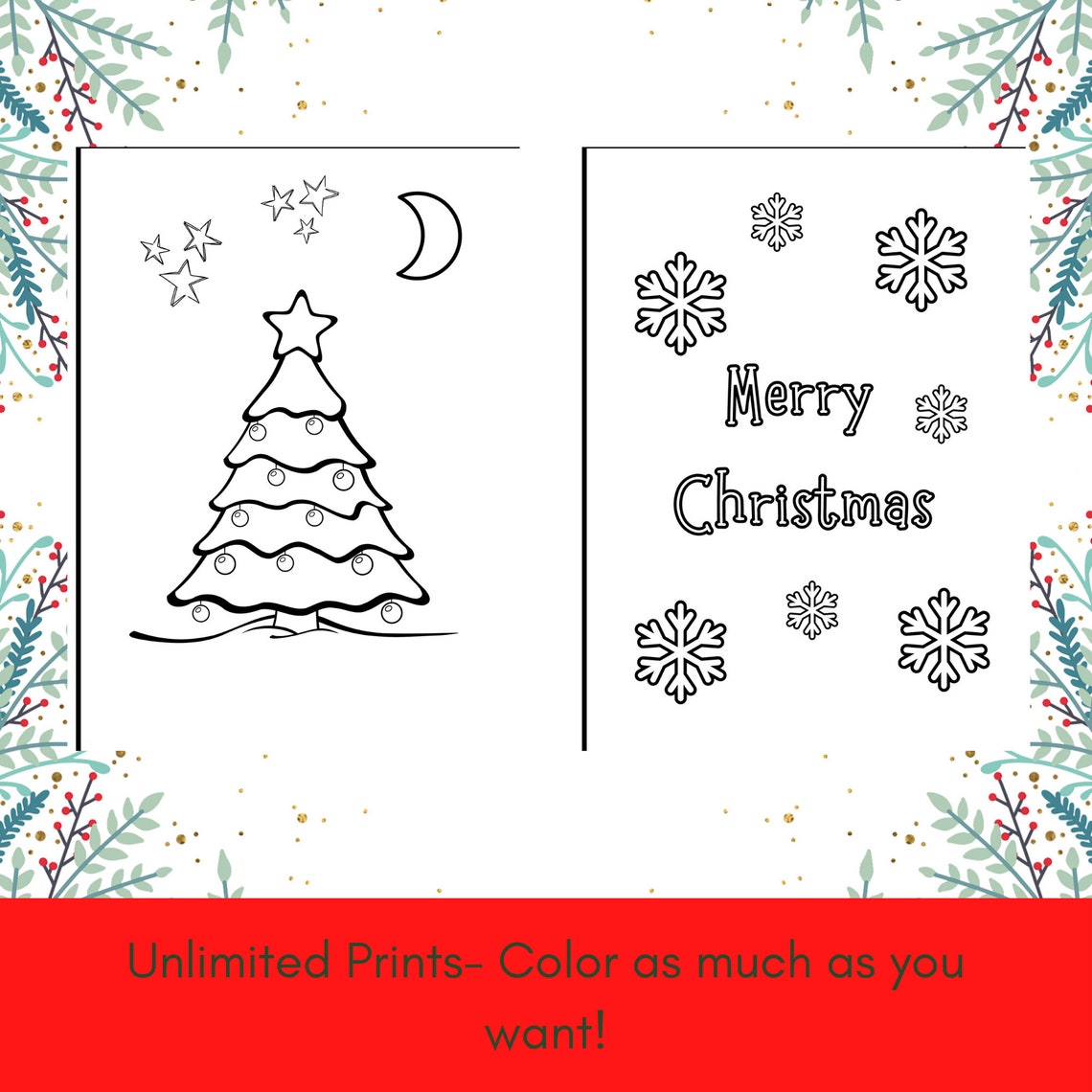 Christmas Coloring Pages for Kids Winter Coloring Pages Printable ...