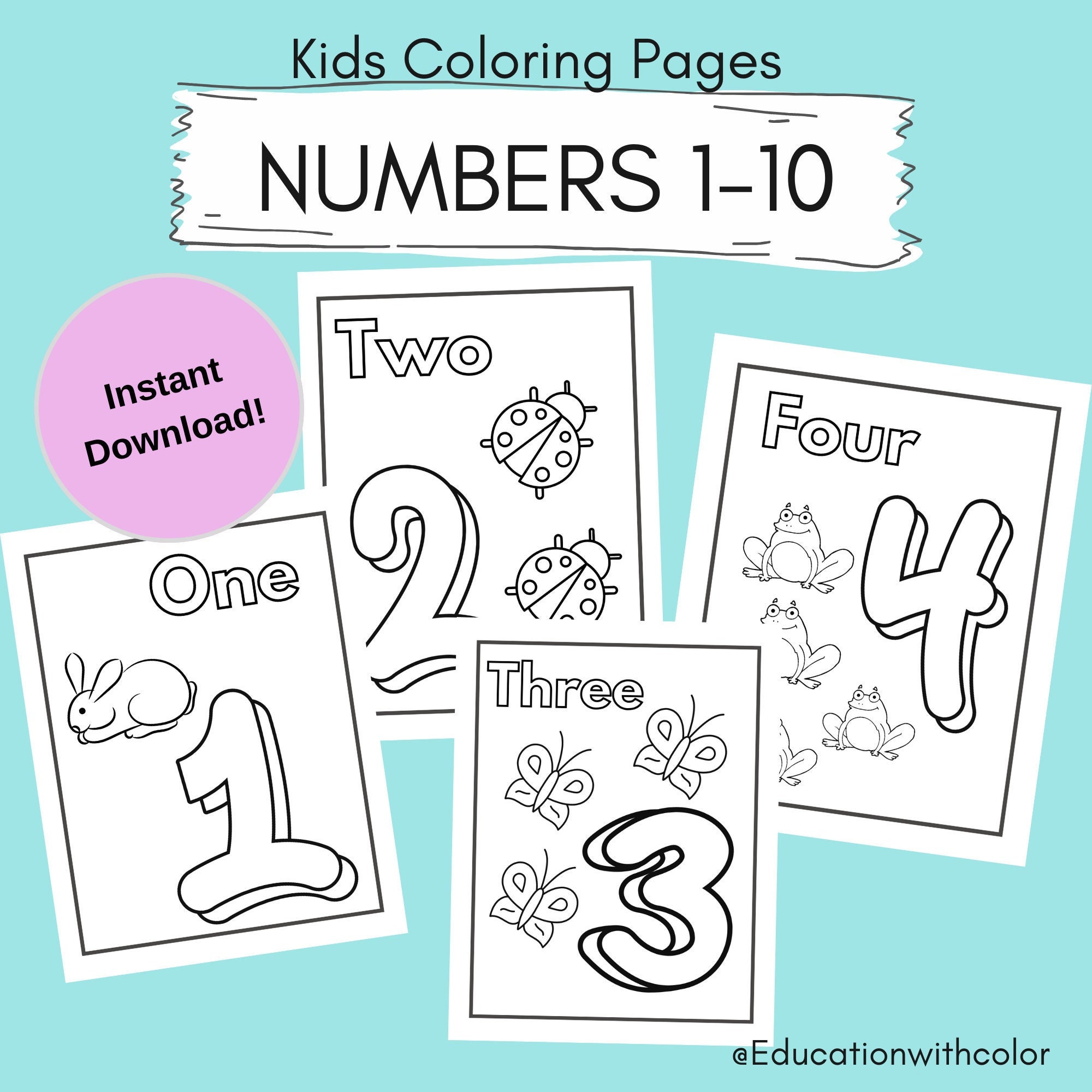 Numbers 1 10 Coloring Page