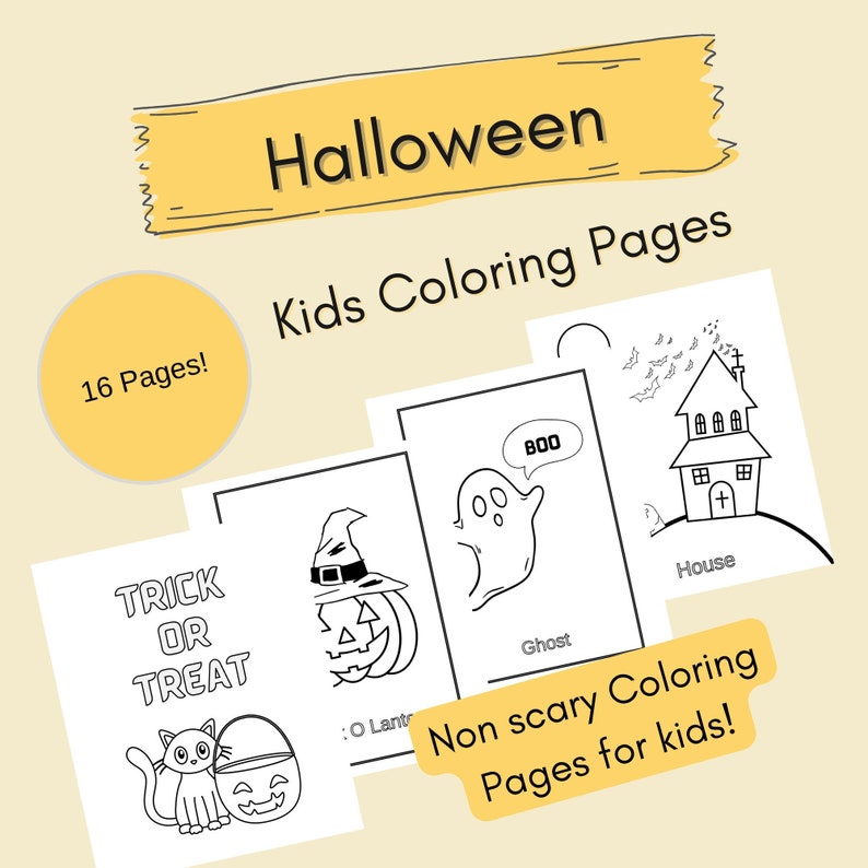 Halloween Coloring Pages for Kids | Coloring Book for Toddlers ...