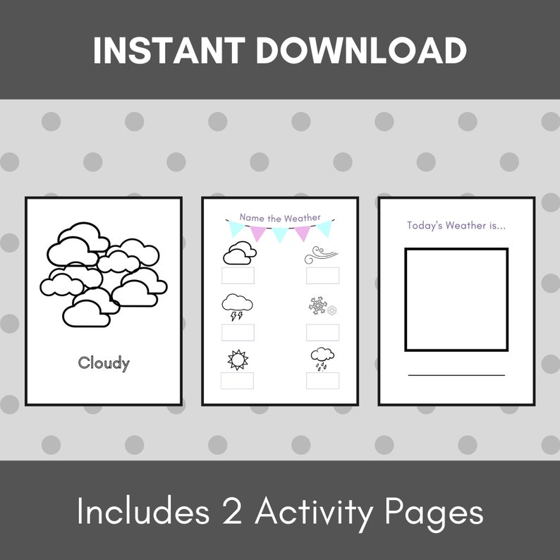 Weather Coloring Pages for Kids | Printable Coloring Sheets | Toddler ...