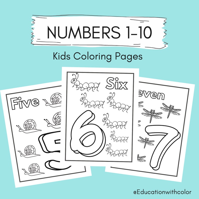 Printable Numbers 1-10 Coloring Book for Kids | Homeschool Learning ...