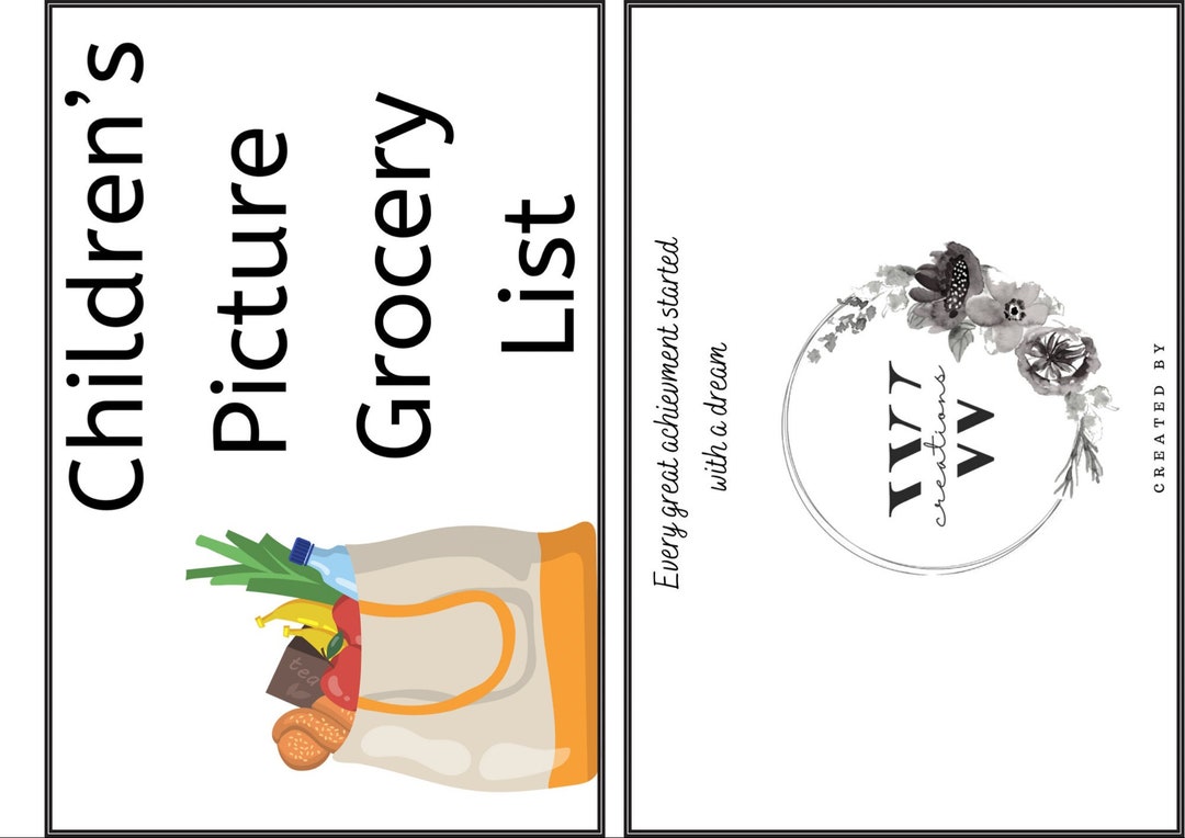 Visual Grocery List - Etsy