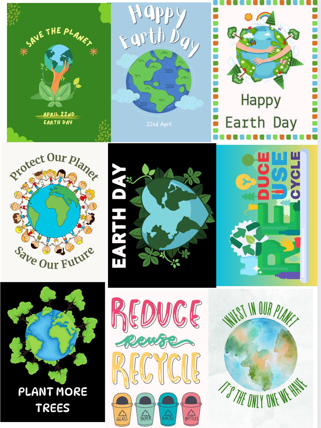 EARTH DAY POSTERS. Reduce Reuse Recycle. Earth Day. April 22nd. Posters ...