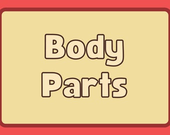 Body Parts Printable, Printable Body Parts Flash Cards, Body Parts ...