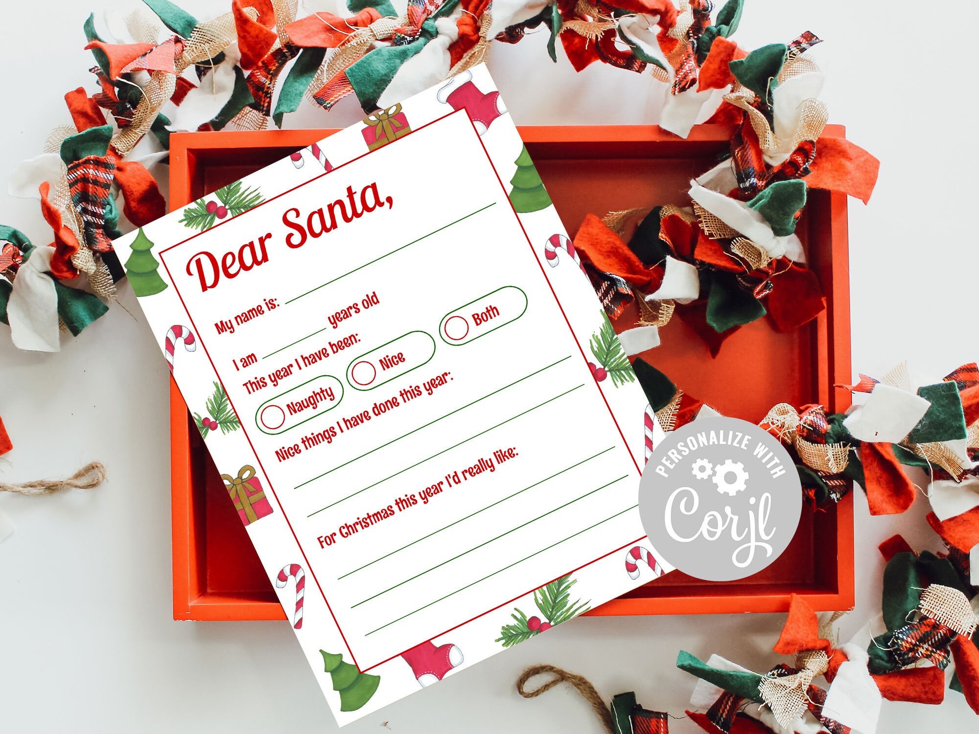 Editable Letter to Santa | Christmas Letter Template | Kid's Christmas ...