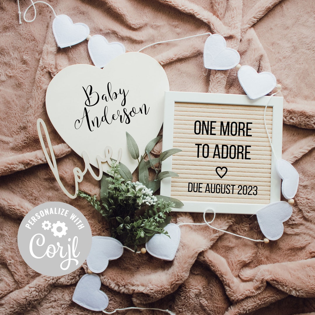 Digital Pregnancy Announcement Post Template | Social Media Baby ...