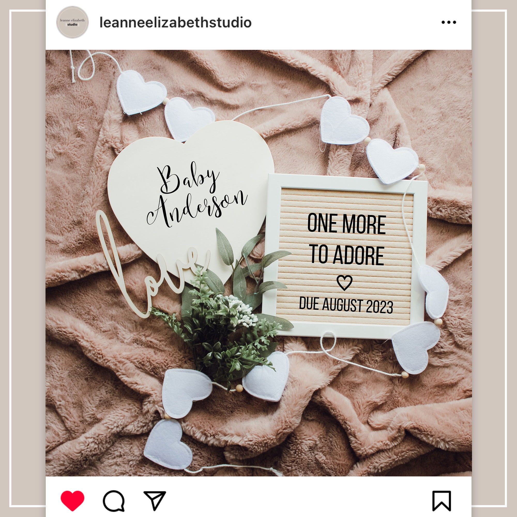 Digital Pregnancy Announcement Post Template | Social Media Baby ...