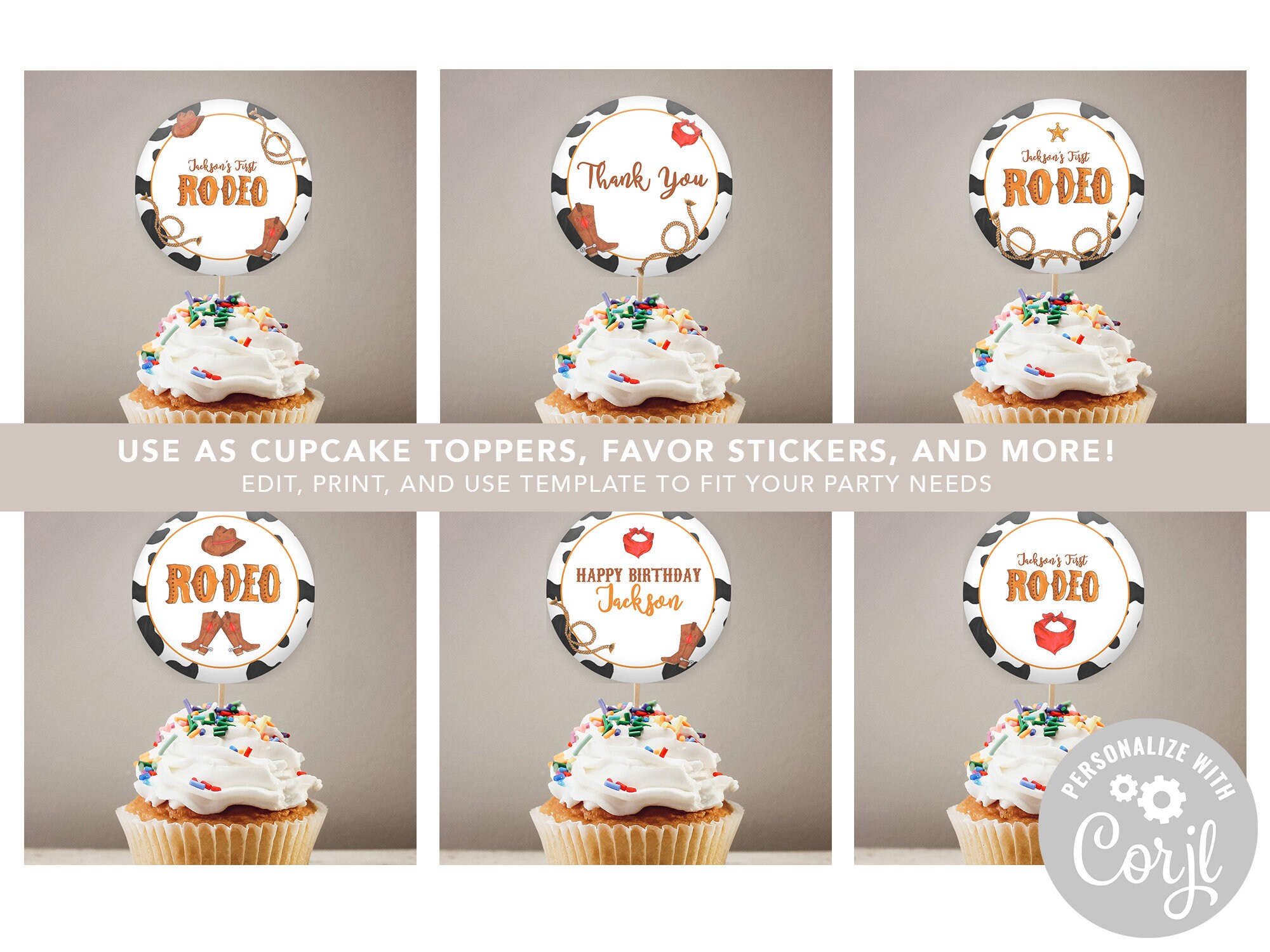 Rodeo Theme Birthday Invitation Bundle | My First Rodeo | First Rodeo ...