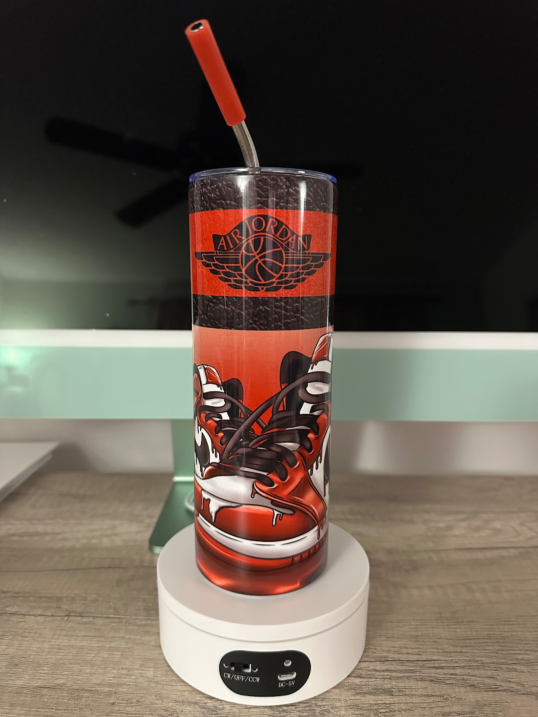 Sneakerhead Tumbler Cup, Red Jordan 1 Tumbler Cup, Sneakerhead Tumbler ...