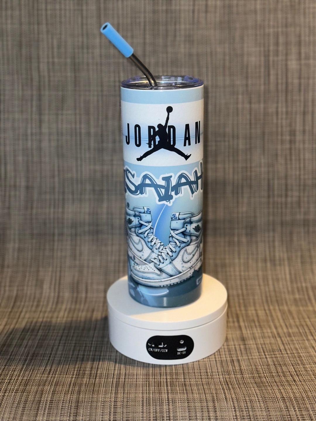 Blue Jordan 1 Tumbler Cup, Sneakerhead Tumbler, Sneakerhead Cup Ideas ...