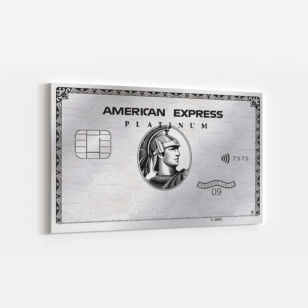 Custom AMEX Silver Card Personalized Canvas American Express Custom ...