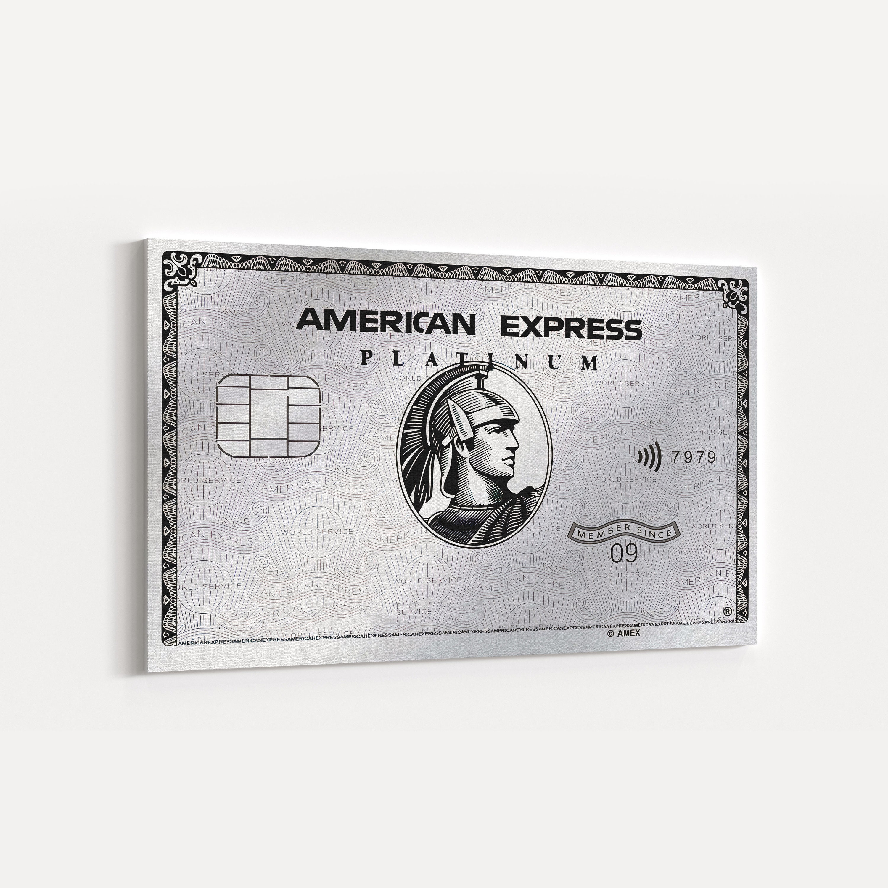 Custom AMEX Silver Card Personalized Canvas American Express Custom ...