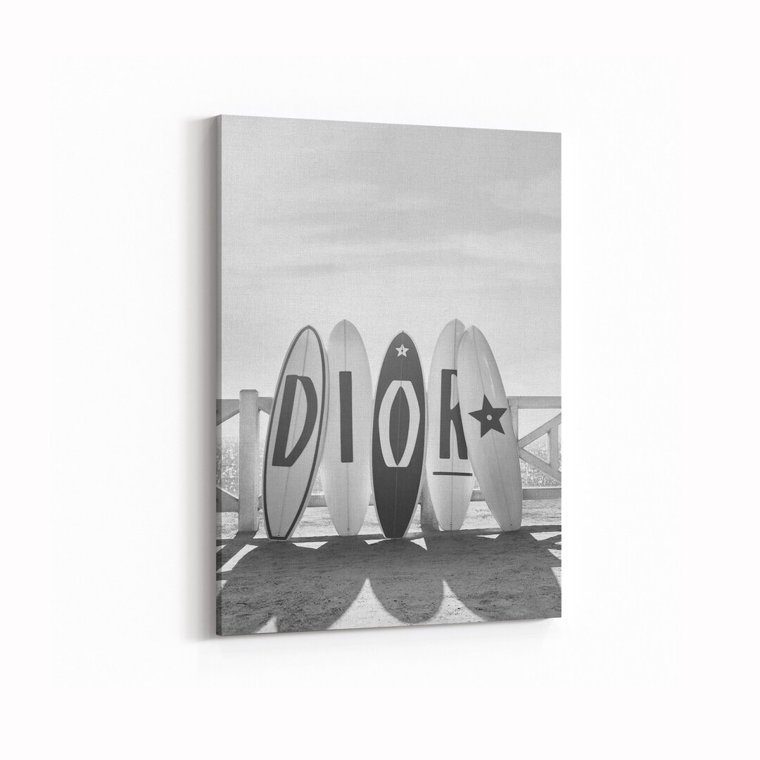 Designer Dior Surfboard Street Art on Canvas Brand Labels Luxury Brand ...
