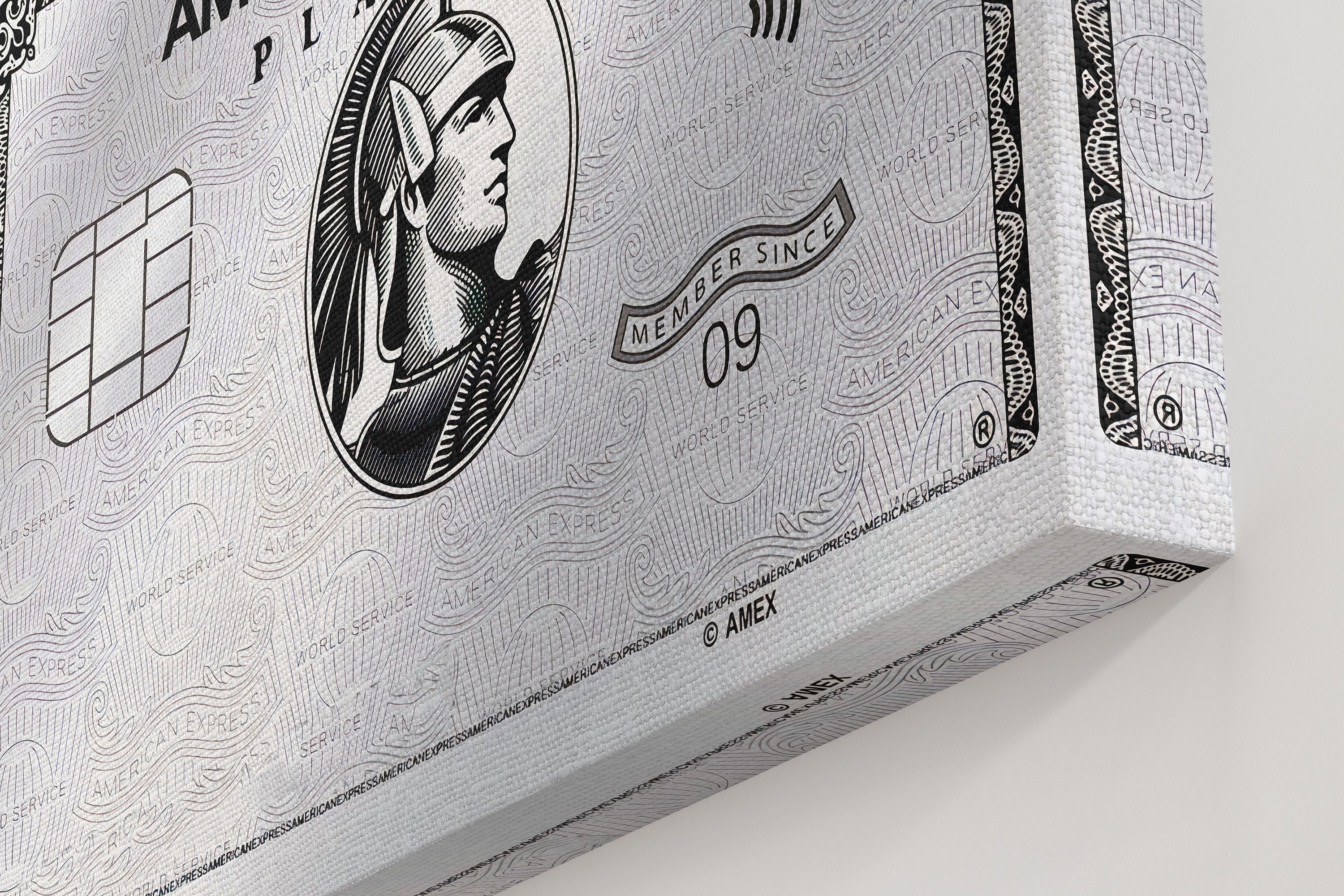 Custom AMEX Silver Card Personalized Canvas American Express Custom ...