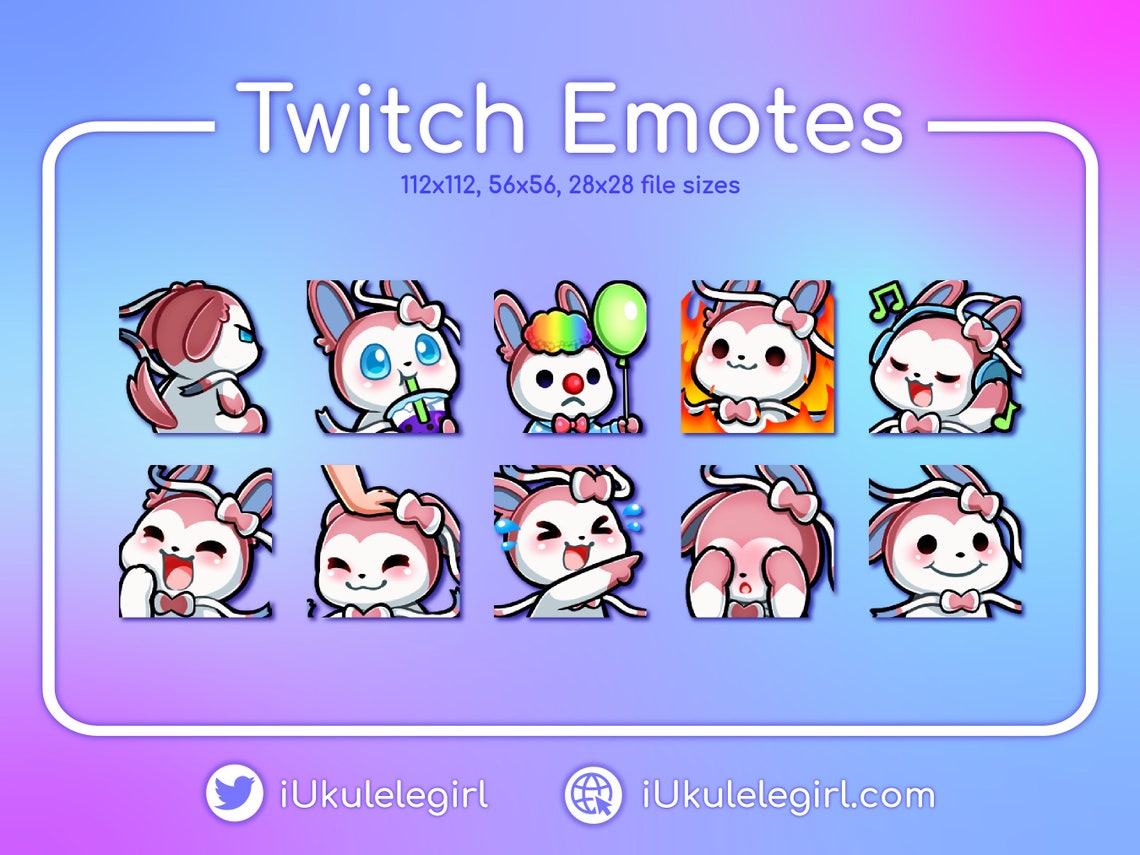 Sylveon Emotes [twitch/discord] - Etsy