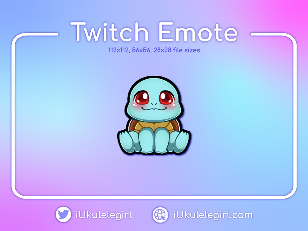 Squirtle Sit Emote [twitch/discord] - Etsy