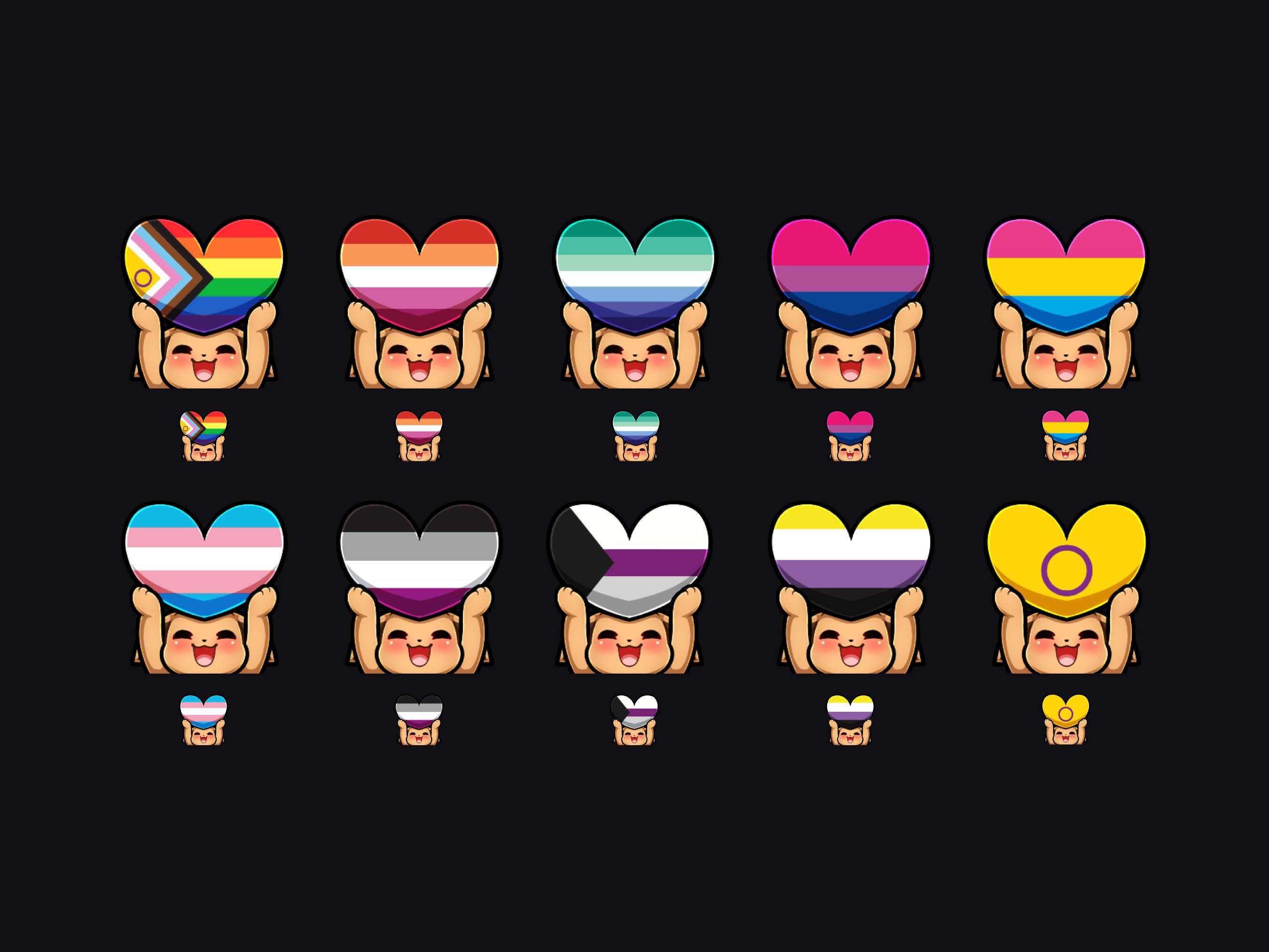 Eevee PRIDE Emotes [twitch/discord] - Etsy
