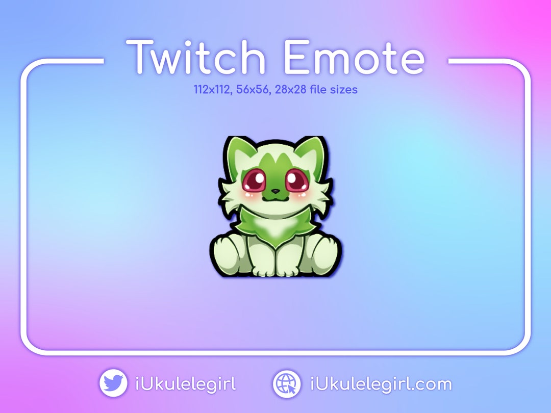 Sprigatito Sit Emote [twitch/discord] - Etsy