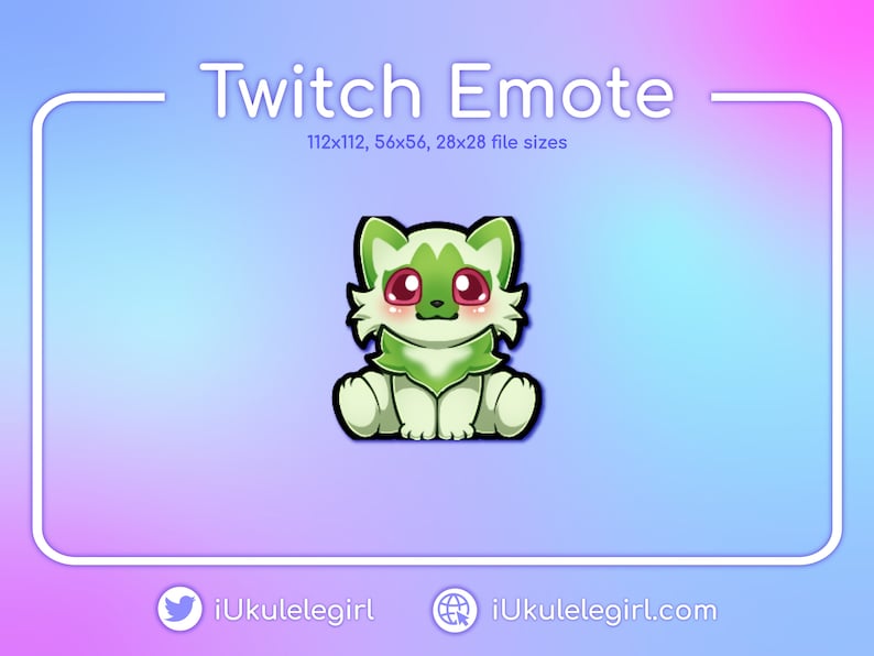 Sprigatito Sit Emote [twitch/discord] - Etsy