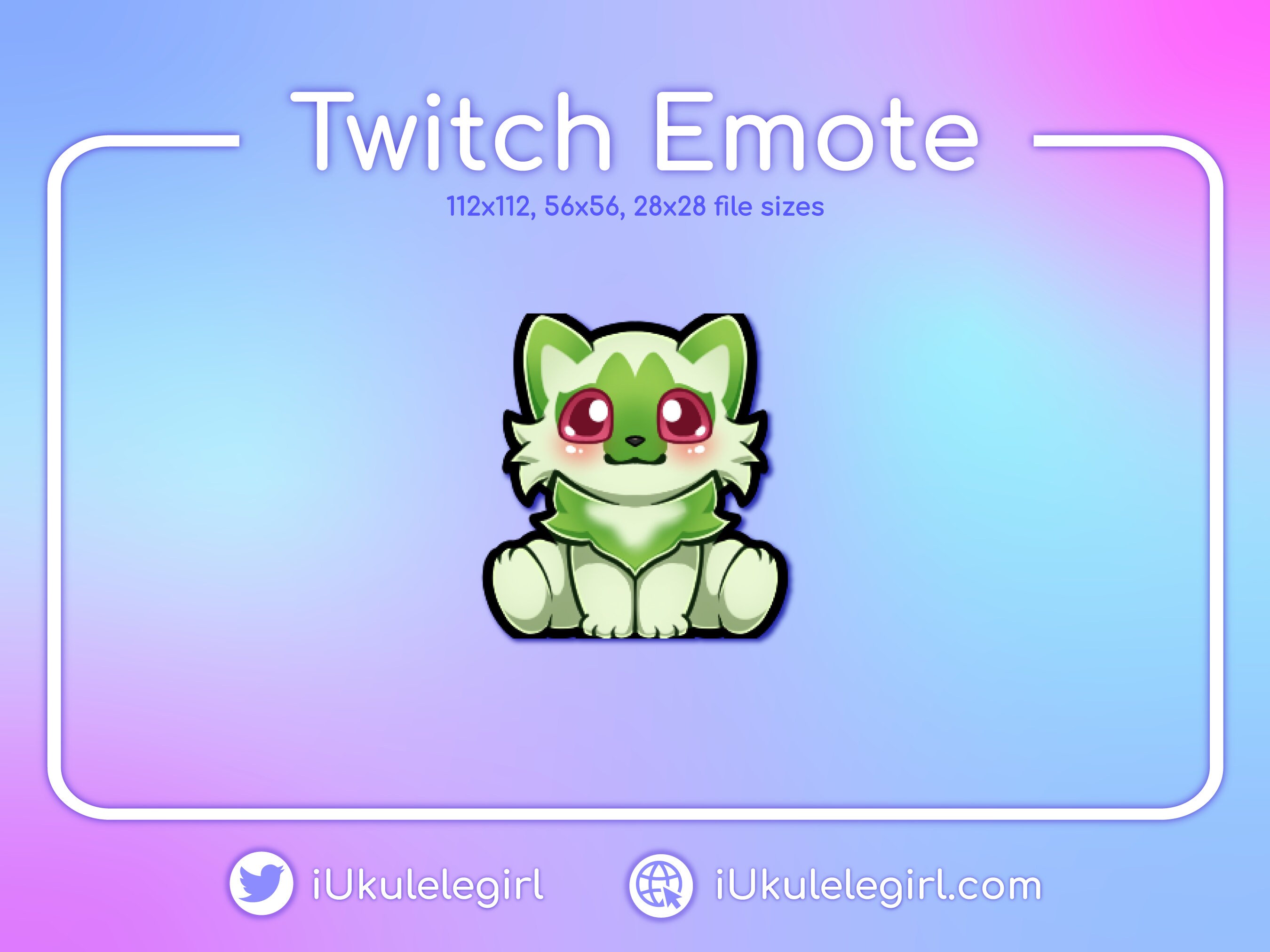 Sprigatito Sit Emote twitch/discord - Etsy