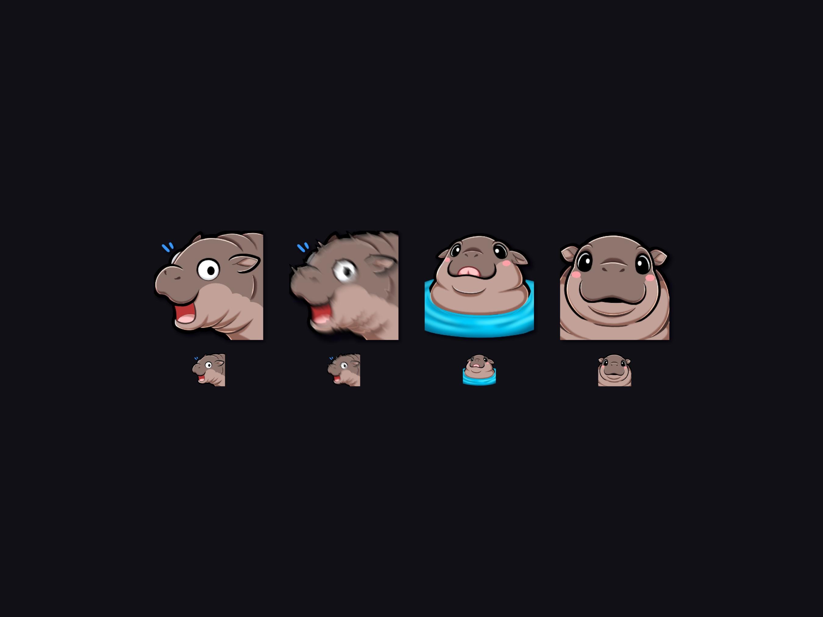Moo Deng Hippo Emotes [twitch/discord] - Etsy