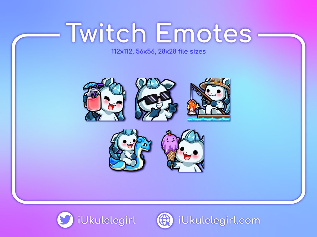 Glaceon Pokemon Emotes [twitch/discord] - Etsy Australia