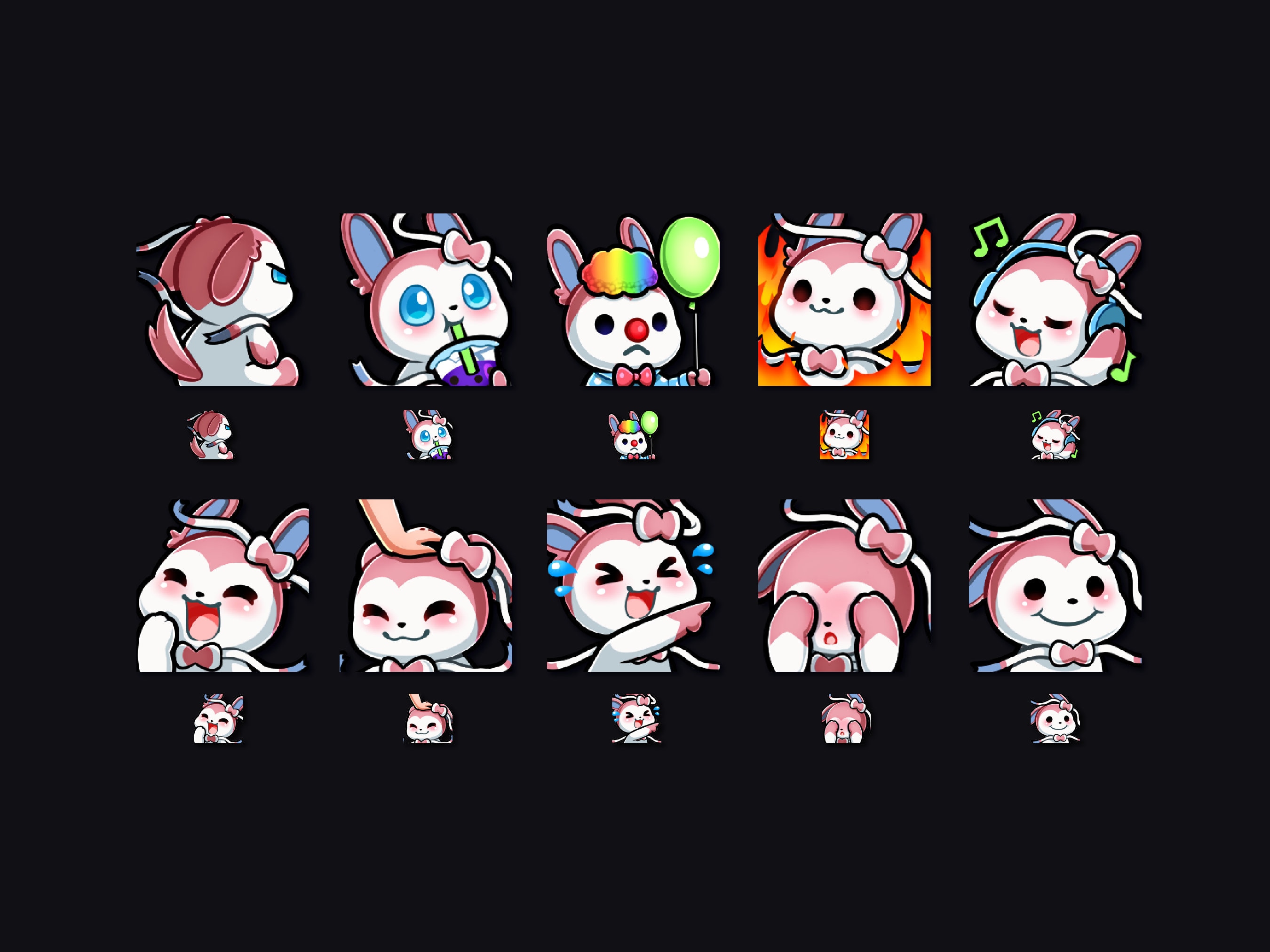 Sylveon Emotes [twitch/discord] - Etsy