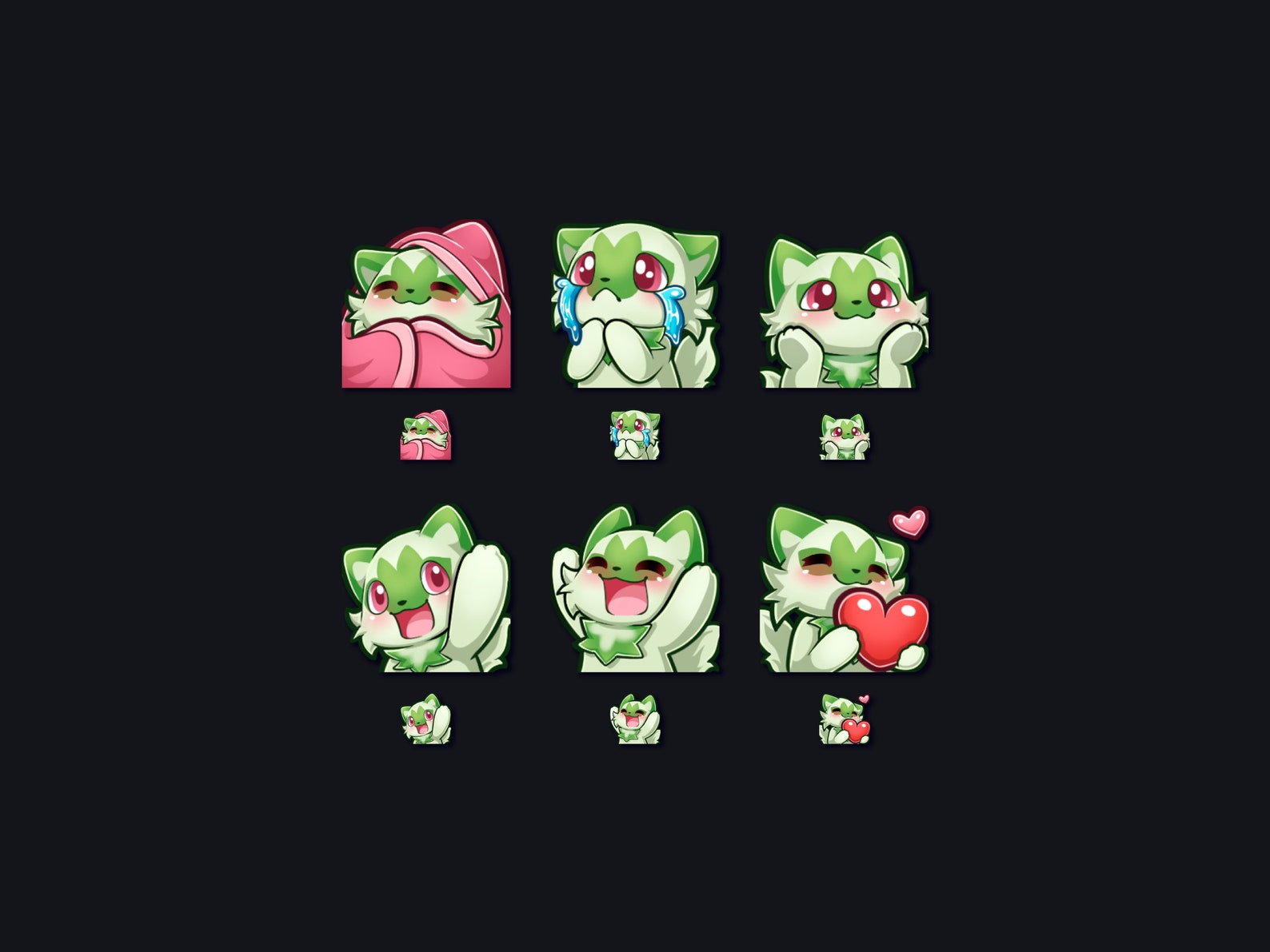 Sprigatito Pokemon Emotes [twitch/discord] - Etsy