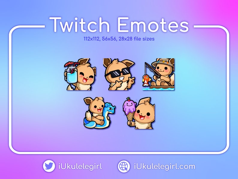 Eevee Pokemon Emotes [twitch/discord] - Etsy