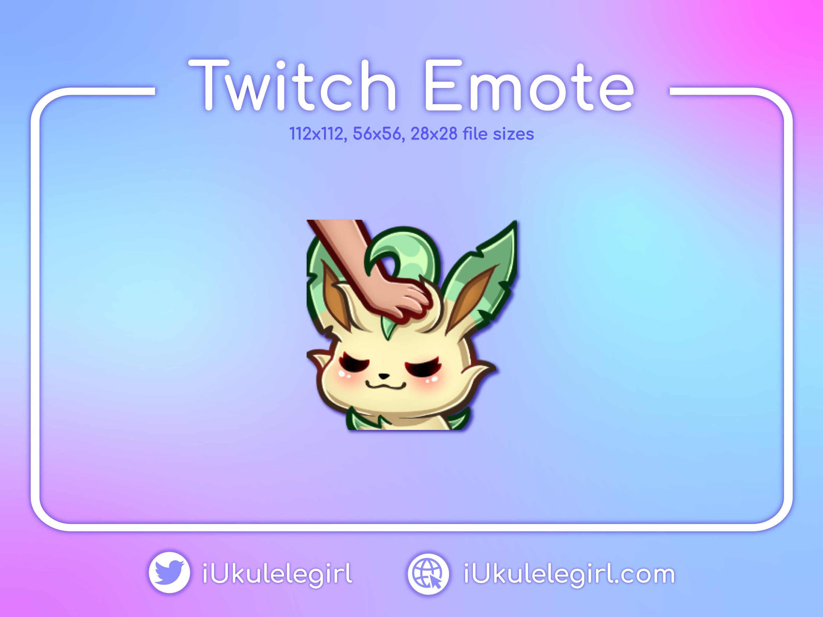 Leafeon Pet Emote twitch/discord - Etsy