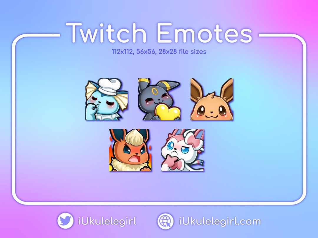 Eevee Evolutions Emotes [twitch/discord] - Etsy