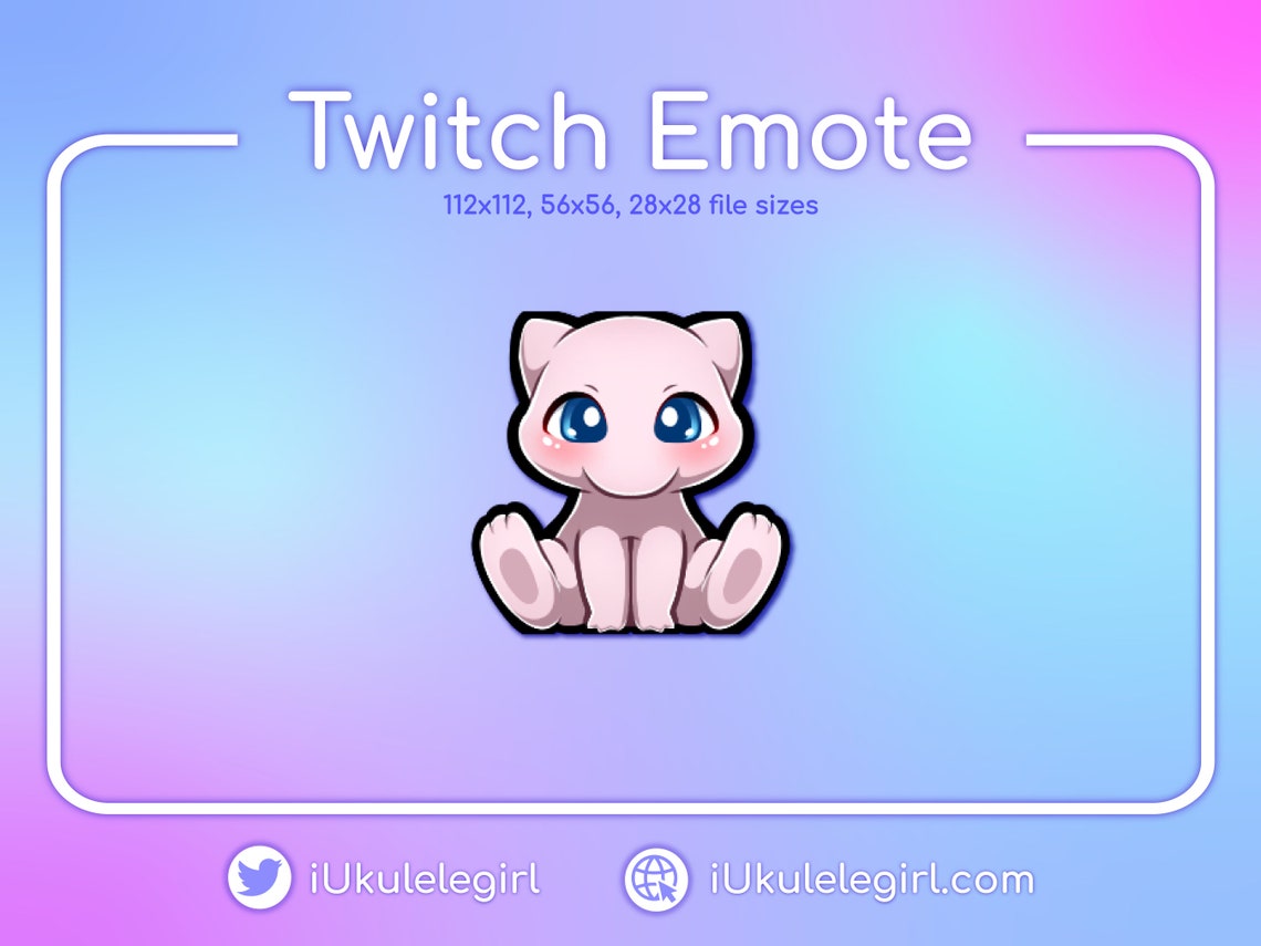 Mew Sit Emote [twitch/discord] - Etsy