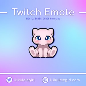 Mew Sit Emote [twitch/discord] - Etsy