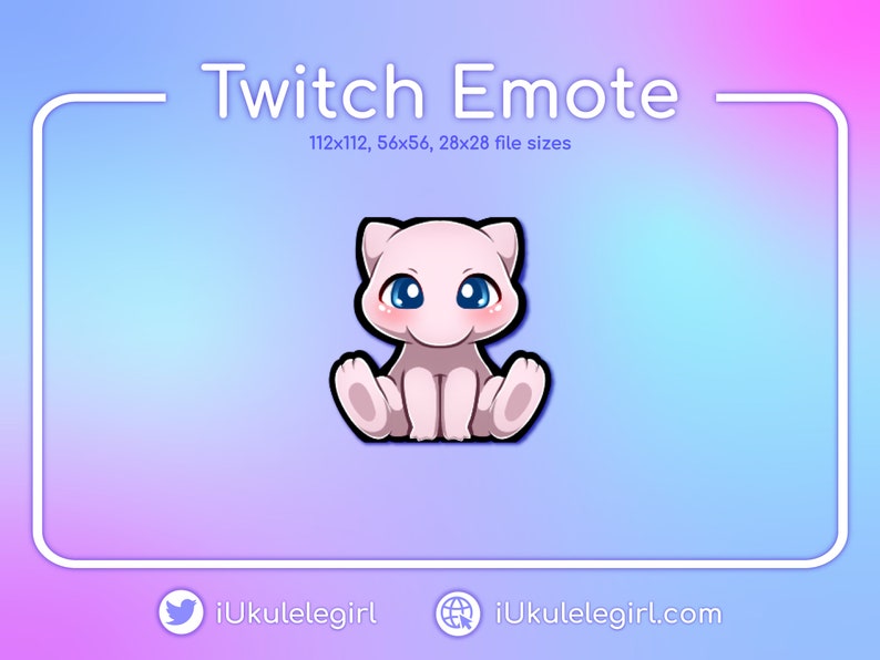 Mew Sit Emote [twitch/discord] - Etsy