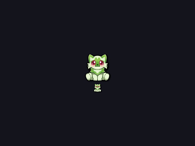 Sprigatito Sit Emote [twitch/discord] - Etsy