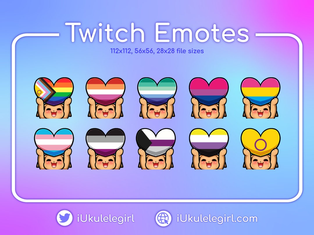 Eevee PRIDE Emotes [twitch/discord] - Etsy